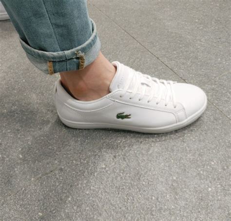 라코스테 남성 스트레이트세트 운동화 스니커즈 올화이트 세컨웨어