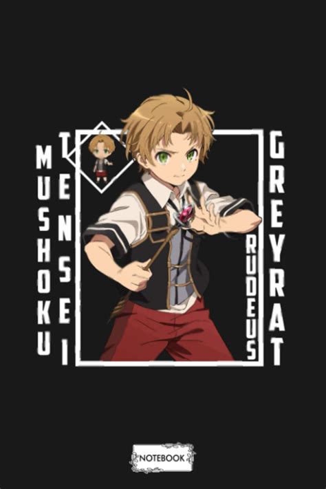 Mushoku Tensei Rudeus Greyrat Notebook Lined College Ruled Paper 6x9