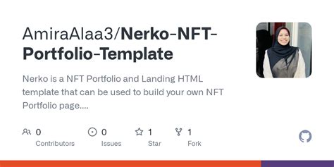 GitHub AmiraAlaa Nerko NFT Portfolio Template Nerko Is A NFT Portfolio And Landing HTML