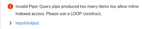 Pipeline Error Query Pipe Produced Too Many Items Qrew Discussions