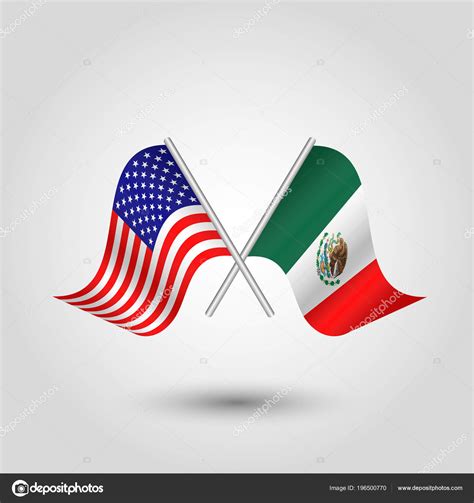 Bandera De Mexico Y Usa