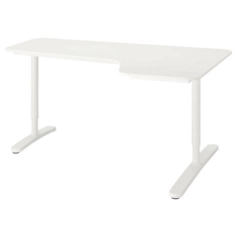 Угловой письменный стол (правый угол) - IKEA BEKANT, 160х110х65-85 см ...