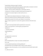 Horizontal Range And Maximum Height Of A Projectile Docx Horizontal Range And Maximum Height