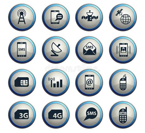 Mobile Connection Icon Set Stock Vector Illustration Of Connection 127751573