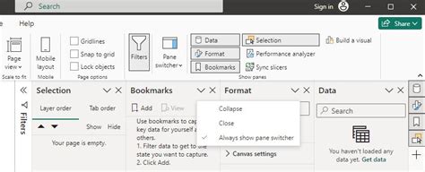 Power Bi Blog The Pane Switcher Quant Insights Network