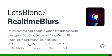 Github Letsblend Realtimeblurs Unity Realtime Blur Shaders Which Include Following Blur Types