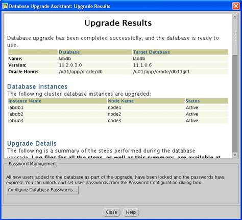 Screenshots Of Upgrade Of 10gr2 Rac Database To 11gr1 Rac On Linux 5