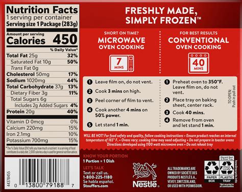 Stouffers Meat Lovers Lasagna Planogram Back
