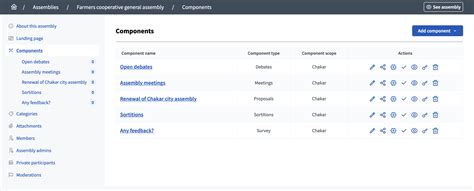 Components Decidim Docs