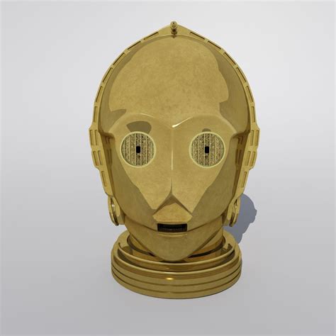 C3po Head 3d Model 59 Fbx Obj Max Free3d