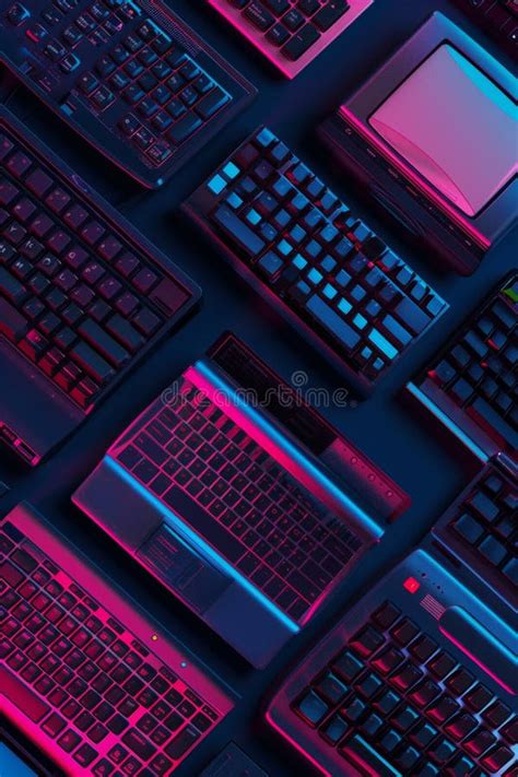 Detailed Pink And Dark Blue Computer Patterns For Tech Backgrounds And