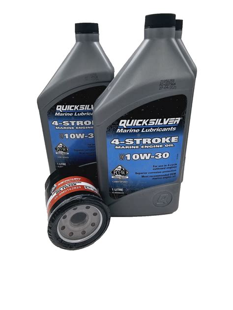 Mercury Mariner 50 Hp 60 Hp Efi Oil Service Filter And 3 L Quicksilver O Ssi Marine