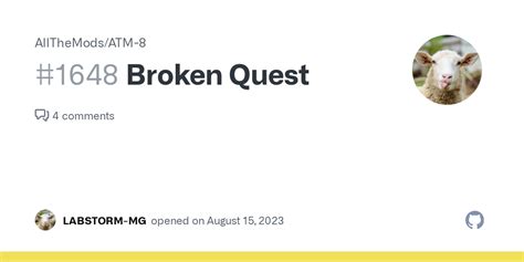 Broken Quest · Issue 1648 · Allthemodsatm 8 · Github