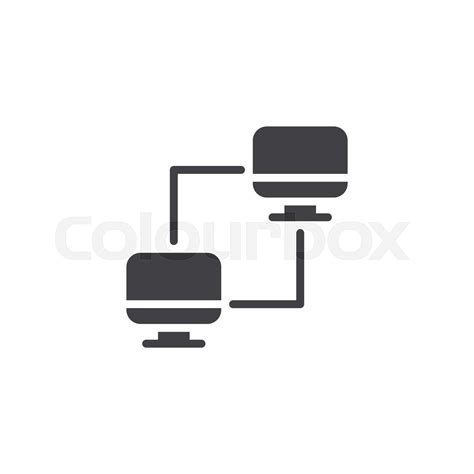 Connected Computers Vector Icon Stock Vector Colourbox