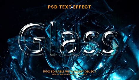 Premium Psd Glass 3d Font