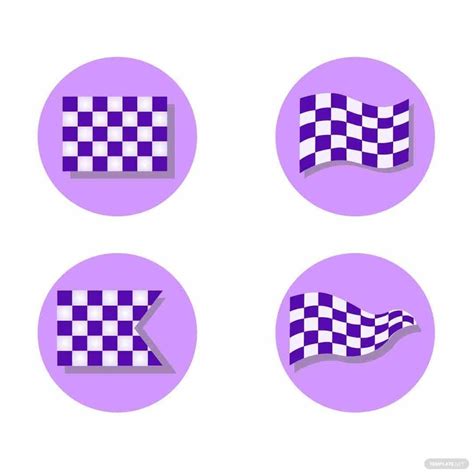 Free Purple Checkered Flag Vector Eps Illustrator  Png Svg