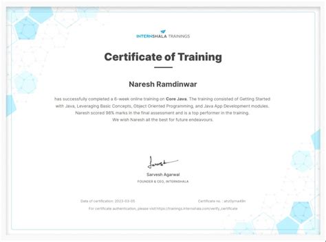 Naresh Ramdinwar On Linkedin Internshalatrainings Corejava Objectorientedprogramming