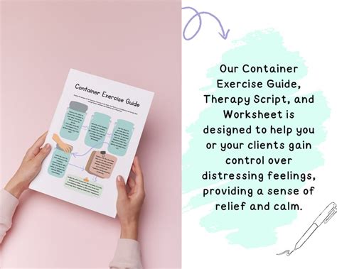 Emdr Container Exercise Emdr Worksheets For Therapists Emdr Client Handouts Emdr Cheat Sheet