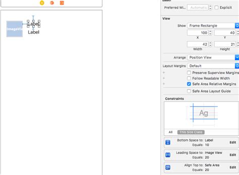 Ios Place Label On Top Of Each Other Next To An Image Stack Overflow