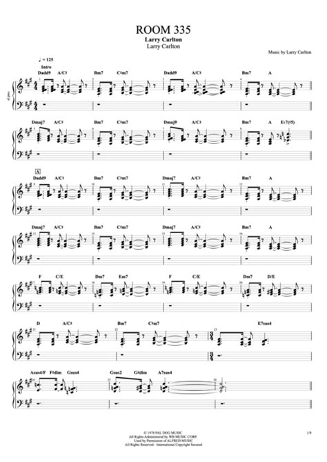 Room 335 Tablatura De Larry Carlton Guitar Pro Full Score Mysongbook