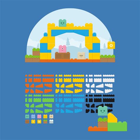 Toy Brick Pack Free Vector Images On