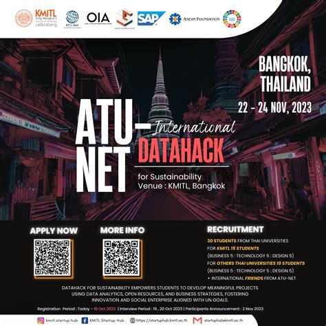 Join The Datahack For Sustainability Hackathon สถาบันเทคโนโลยีพระจอมเกล้าเจ้าคุณทหารลาดกระบัง