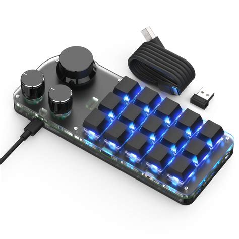 Brimford Macro Programmable Keyboard Bluetooth One Handed Custom 2 4 G
