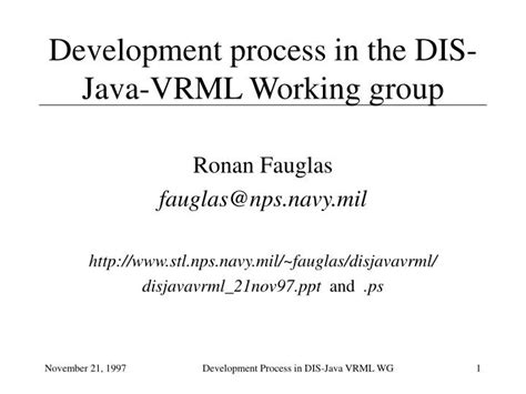 Ppt Development Process In The Dis Java Vrml Working Group Powerpoint Presentation Id4792754