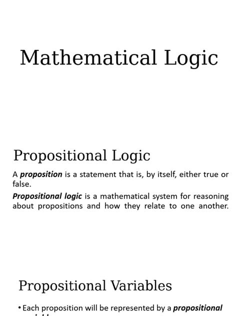mathematical logic pdf