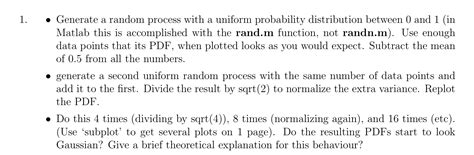 Generate A Random Process With A Uniform Chegg
