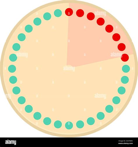 Round Infographic Chart With Colored Segments Showing Completion
