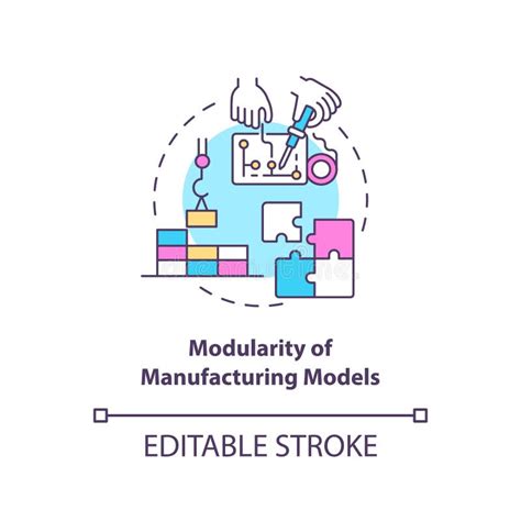 Modularity Of Manufacturing Models Concept Icon Stock Vector