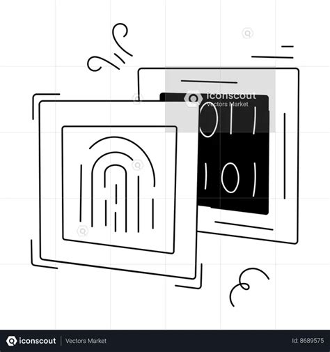 binary fingerprint illustration free download science and technology