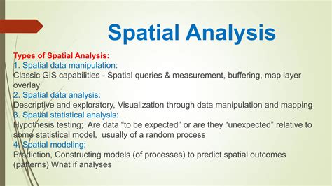 Spatial Analysis And Modelingpptx