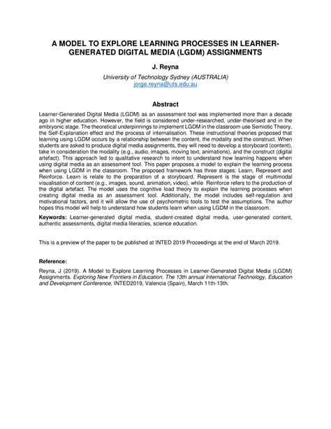 Pdf A Model To Explore Learning Processes In Learner Generated