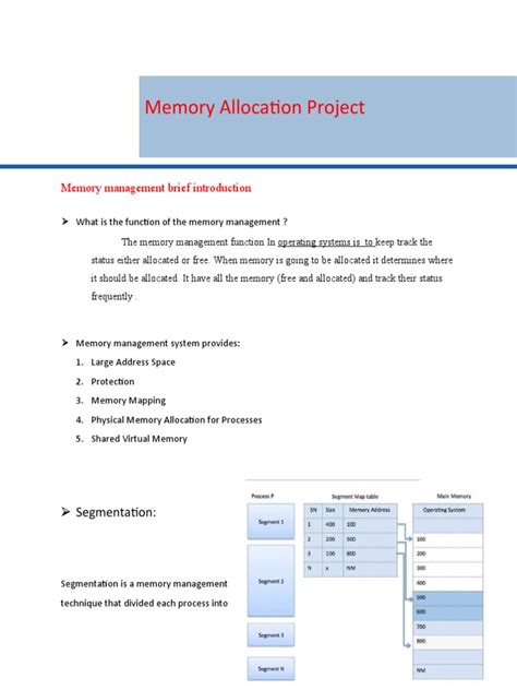 memory management project documentation pdf graphical user interfaces process computing