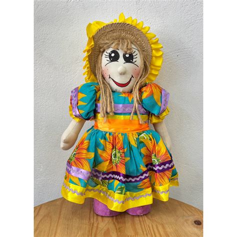 Boneco Junino Menina Maria Pintinhas