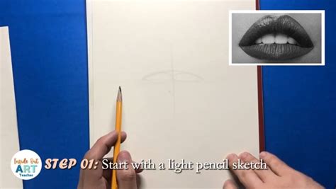How To Draw Lips Using Charcoal For Students And Art Teachers Easy High School Art Lesson