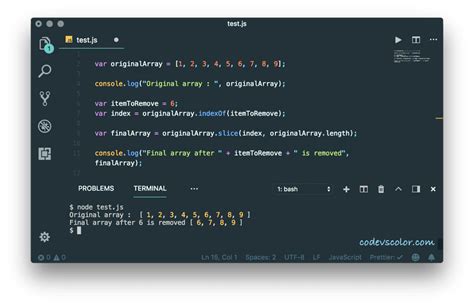 How To Remove Element From An Array In Javascript CodeVsColor