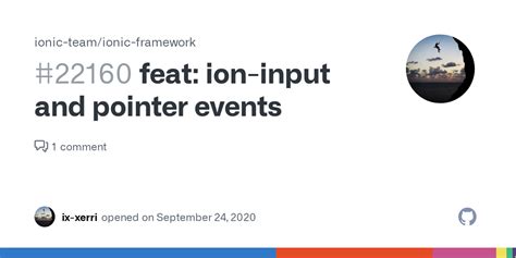 Feat Ion Input And Pointer Events Issue Ionic Team Ionic Framework GitHub