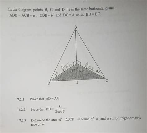 Problem Statement In The Diagram Points B C And D Lie In The Same Hor