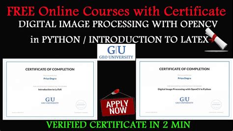 Digital Image Processing With Opencv In Python Free Certificate Geo