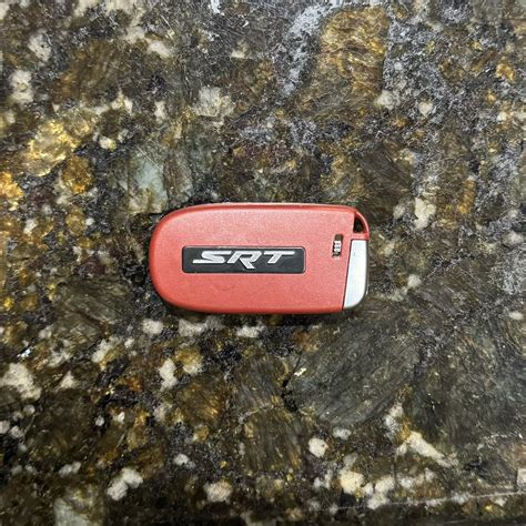 Red Srt Hellcat Key Fob Remote And Uncut Key Only Dodge Charger