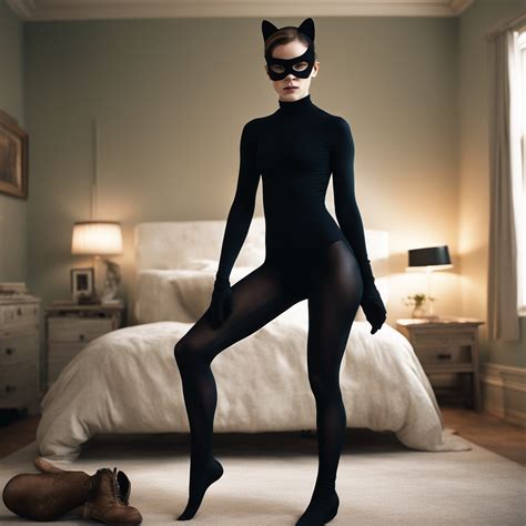 Emma Watson Cat Burglar Turtleneck Leotard Sheer By 2024darwin On