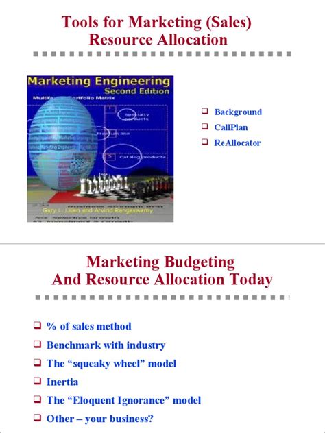 Ch9a Resource Allocation 2006 Pdf Sales Marketing