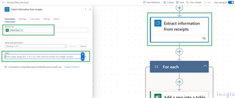 automate receipt data extraction and entry into excel with power