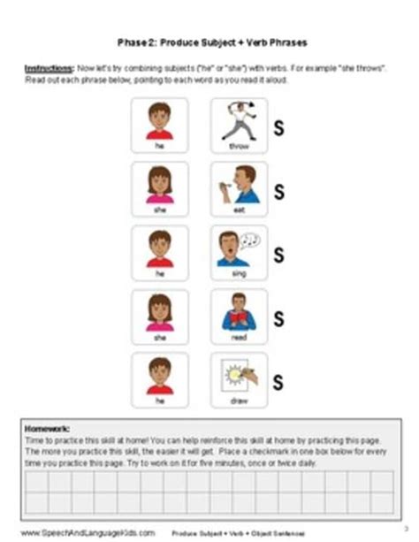 Using Subject Verb Object Svo Sentences Language Grammar Therapy Kit