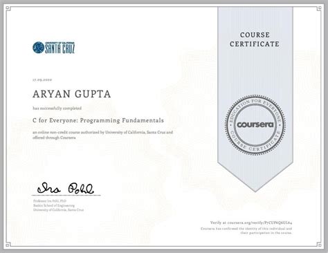 Programming Cprogramming Coursera Universityofcalifornia Aryan Gupta