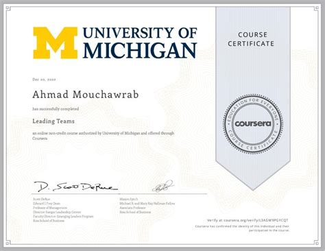 Ahmad Mouchawrab On Linkedin Coursera